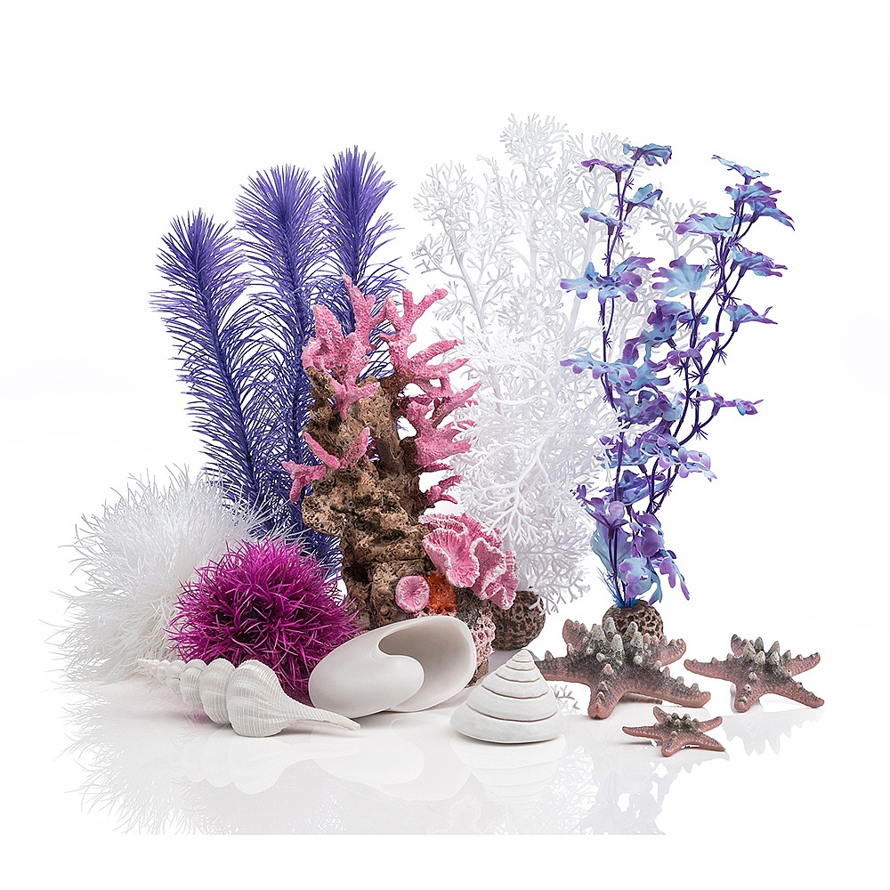 biOrb Pink Ocean Decor Set 30L Aquarium Decoration Webbs Garden Centres