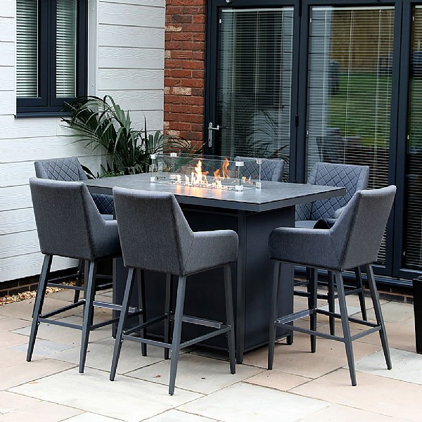 Supremo Livorno 6 Seat Firepit Bar Set | Garden Dining Sets | Webbs ...