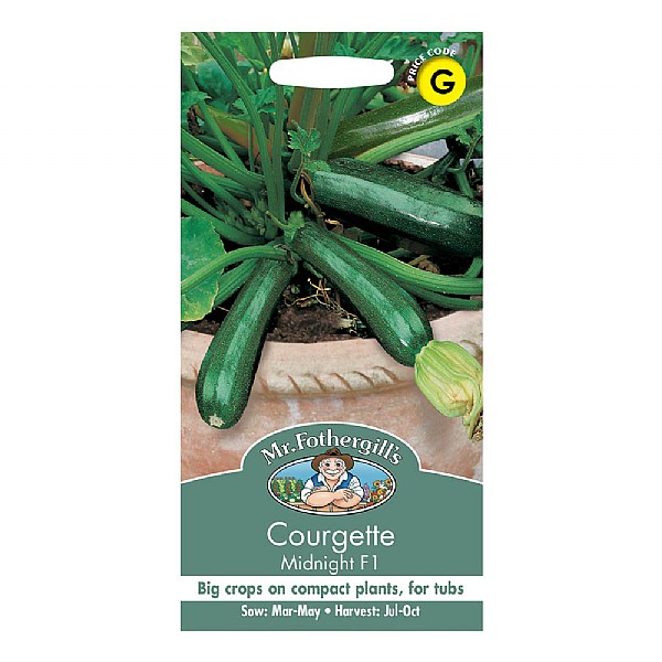 Mr Forthergills Courgette Midnight F1 Seeds | Courgette and Marrow ...