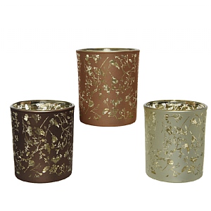 Decoris Owl Glass Tealight Holder 11cm - Assorted Colours | Candle ...